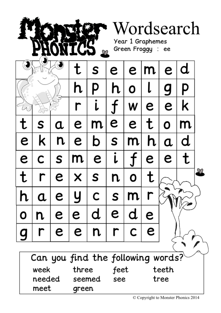 Free Phonics Worksheets & Activities | Monster Phonics