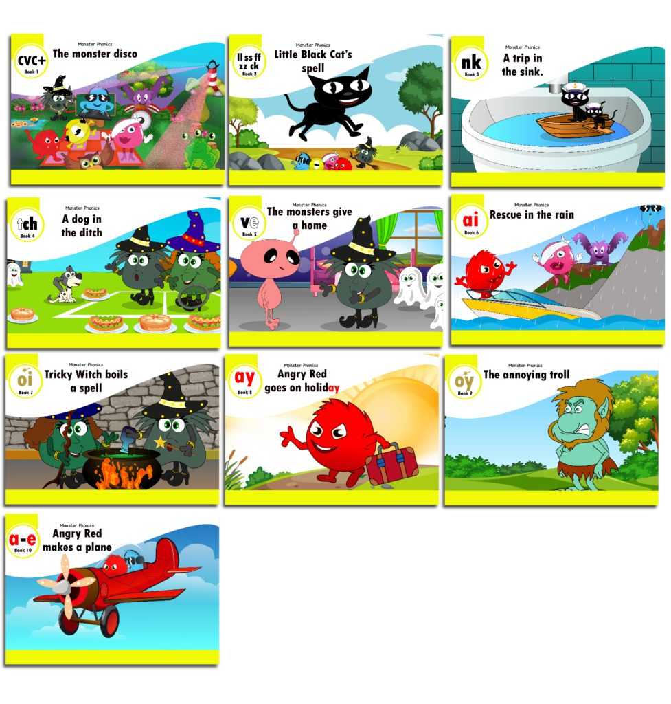 Stage 4 Set Of 10 Reading Books | Monster Phonics