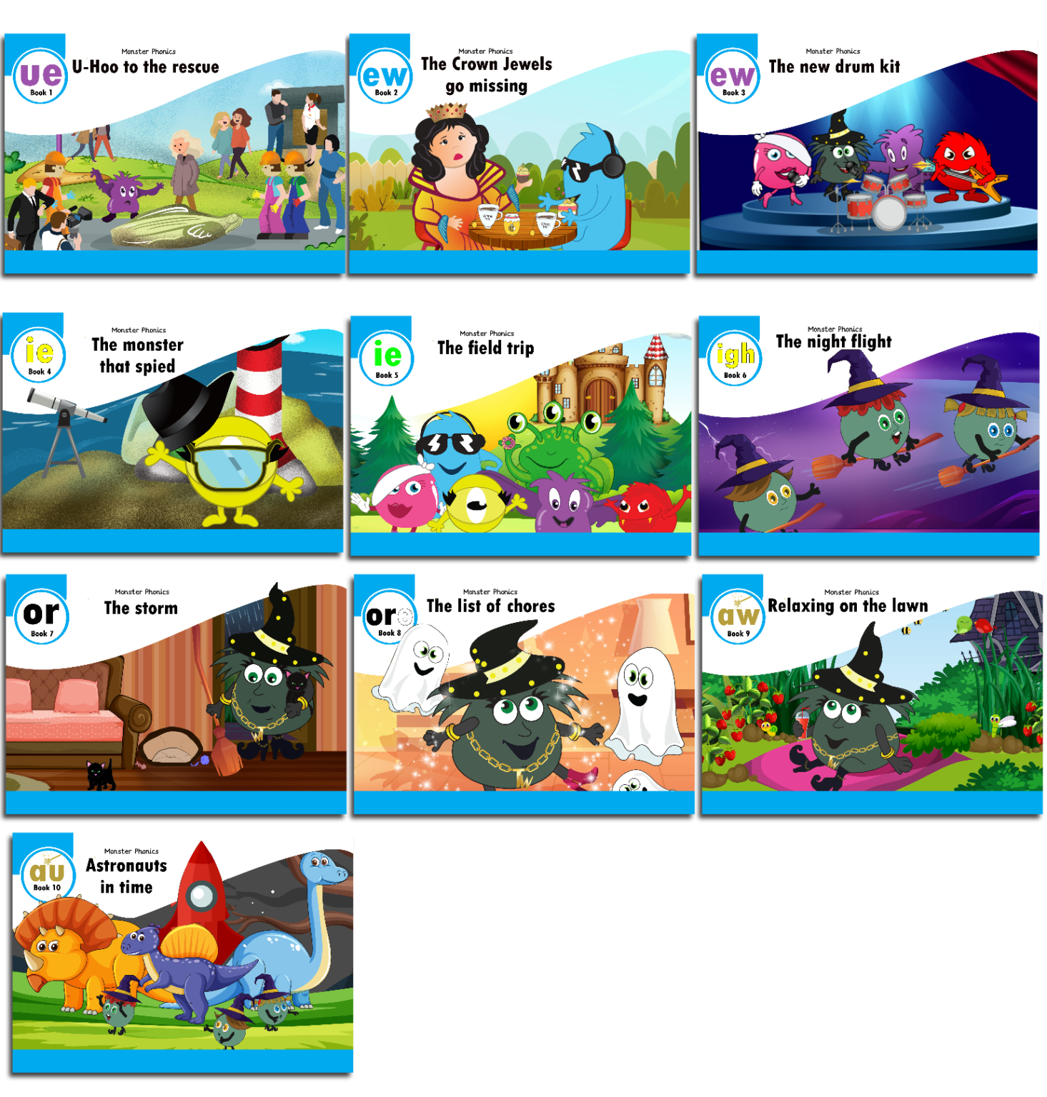 Stage 7 Fiction Books Set Of 10 Reading Books | Monster Phonics