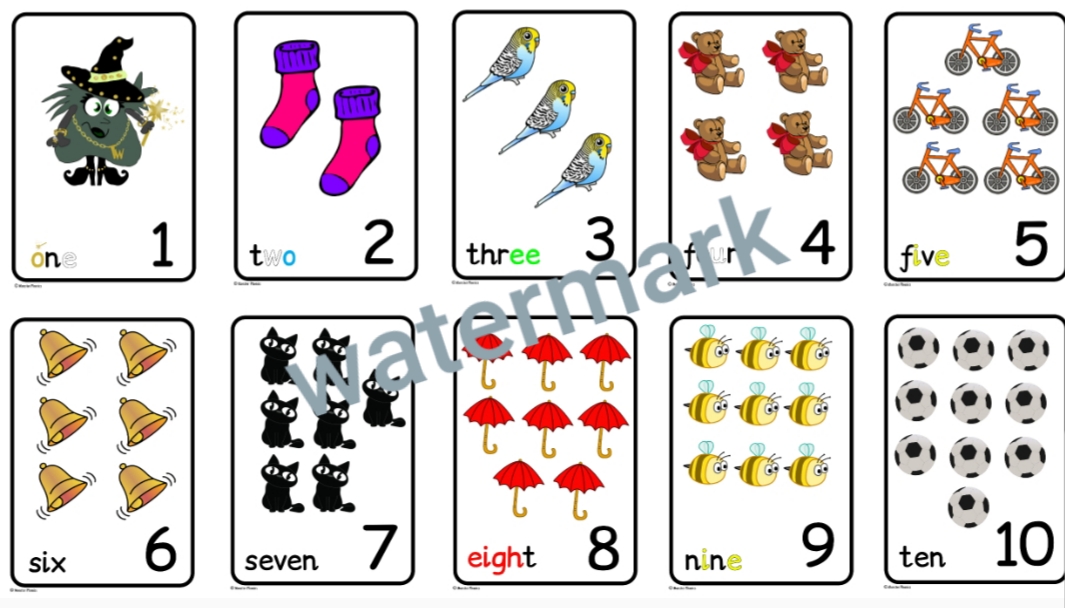 Monster Phonics Numbers Free Flashcards | Monster Phonics