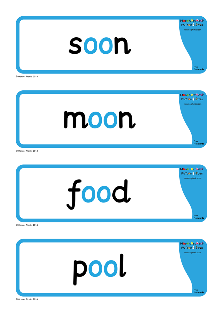 Oo Words Free Flashcards Monster Phonics