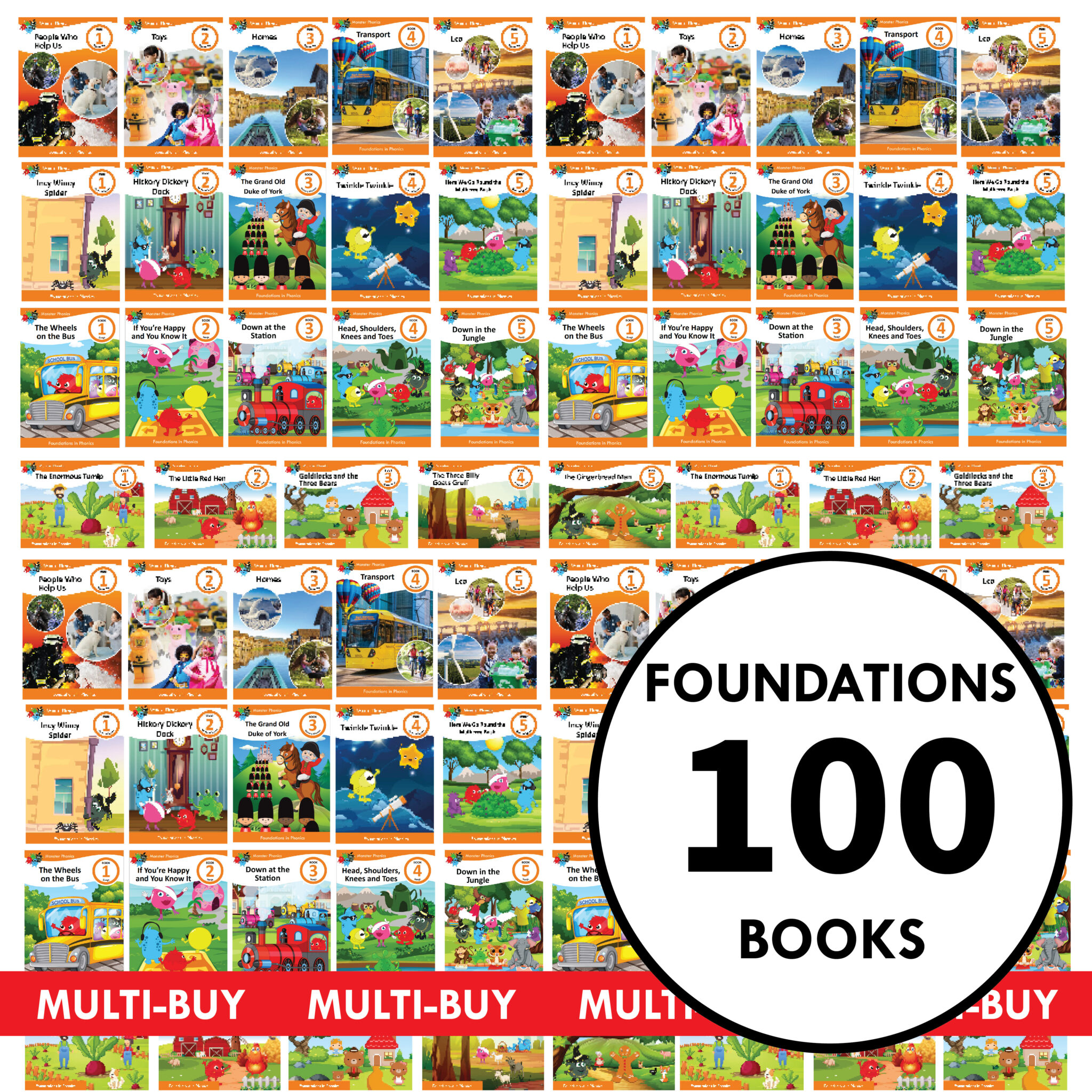 Year 1 Fiction Books - Full Set Stages 4, 5, 6, 7 And 8 (50 Books ...