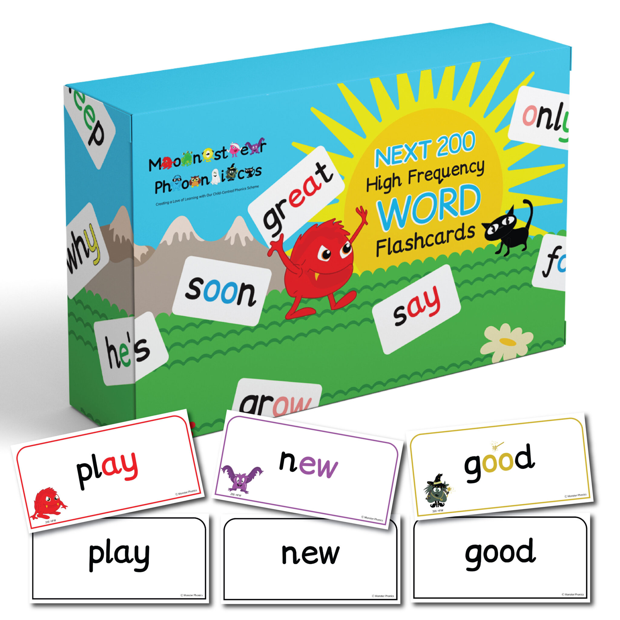 Next 200 High-Frequency Word Flashcards | Monster Phonics