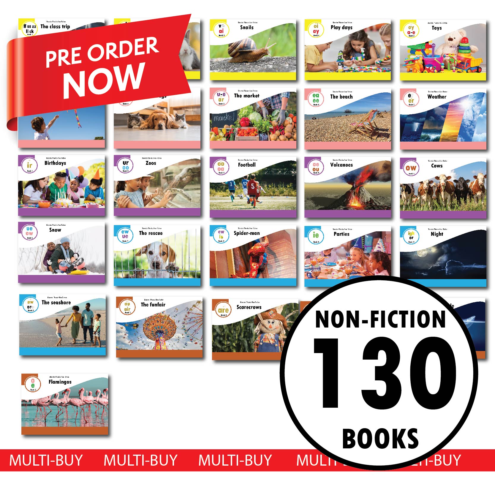 MULTI-BUY - Year 1 - Non-Fiction Book Package 130 Books | Monster Phonics