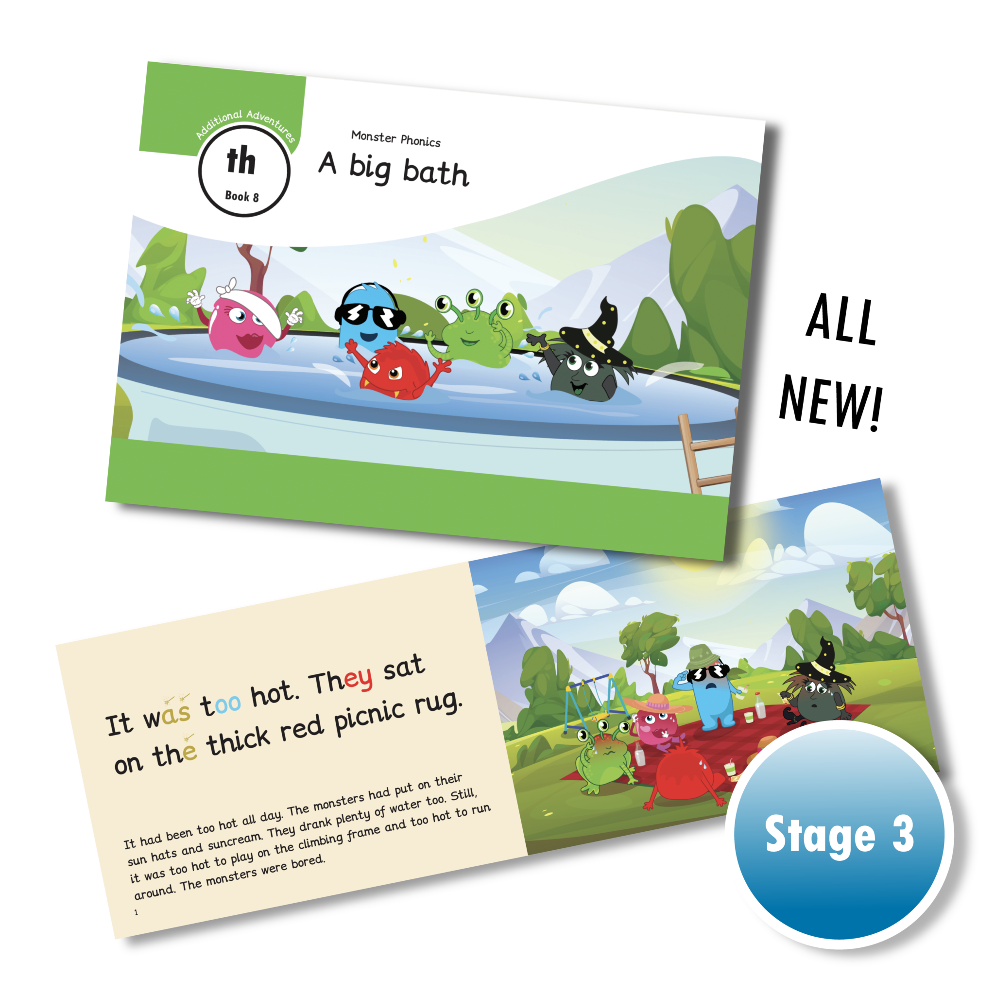 Reception Books Stage 1, 2, 3 Additional Adventures | Monster Phonics