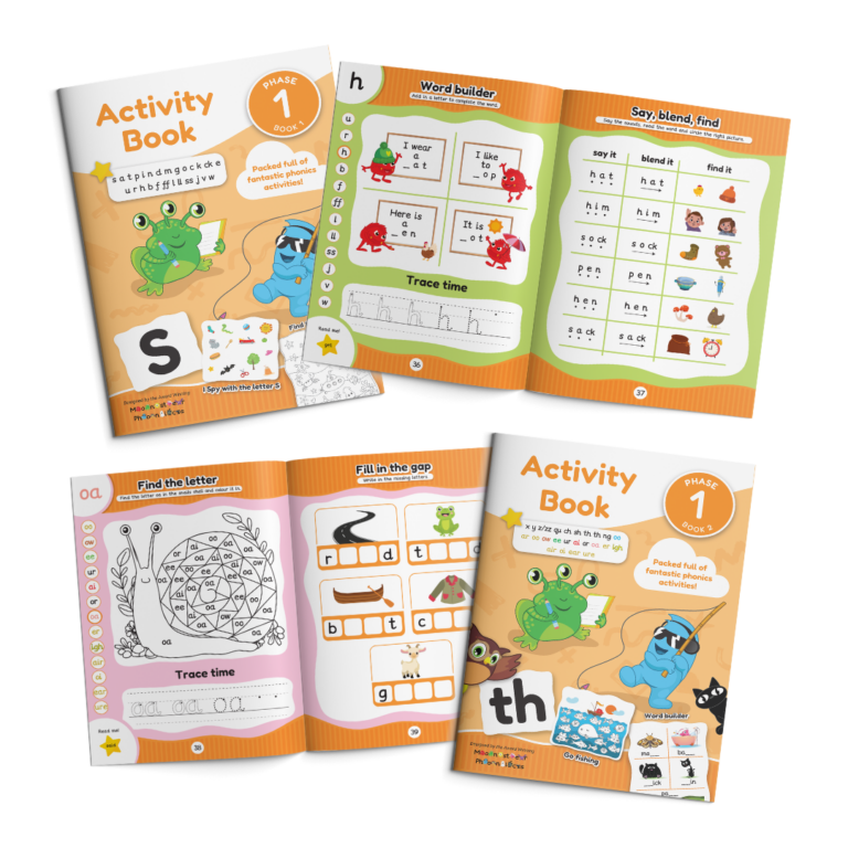 Reception Activity Books 1 & 2 - Parent Set | Monster Phonics